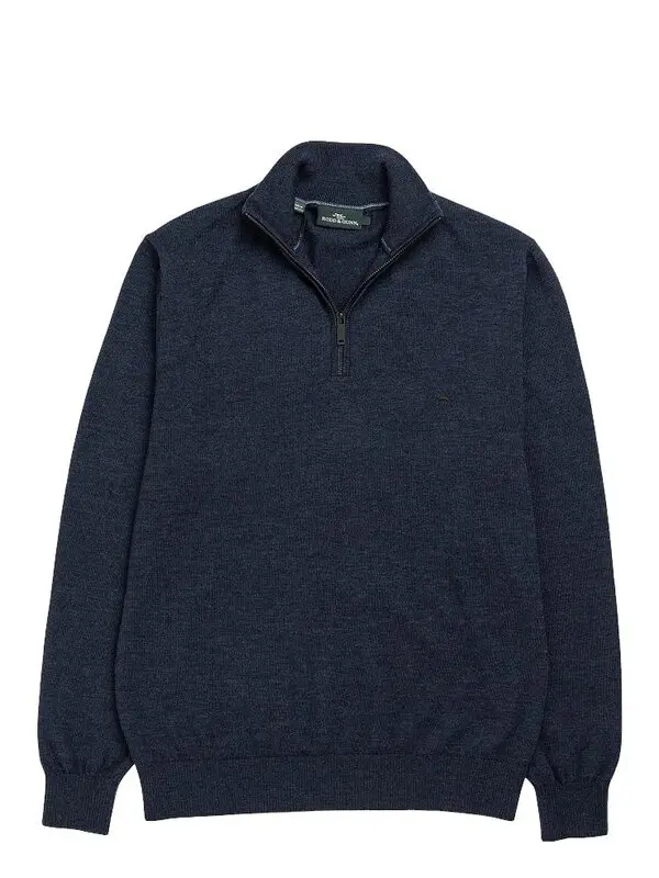 Rodd & Gunn Calderwell Wool Quarter-zip Sweater - Midnight