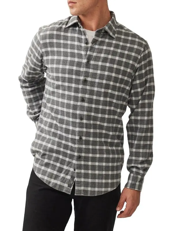 Rodd & Gunn Mclaren Falls Check Cotton Button-front Shirt - Granite