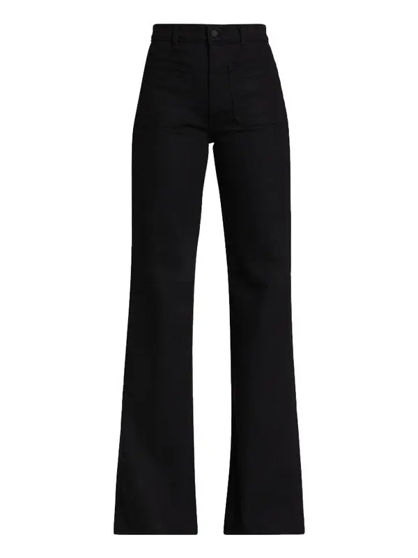 NILI LOTAN Florence High-rise Wide-leg Jeans - Black