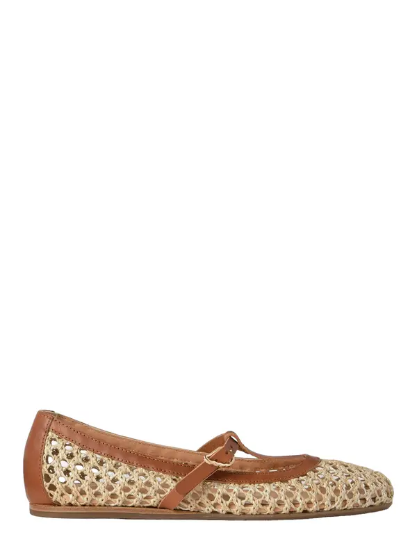ANCIENT GREEK SANDALS Aerati Raffia Ballet Flats - Neutrals
