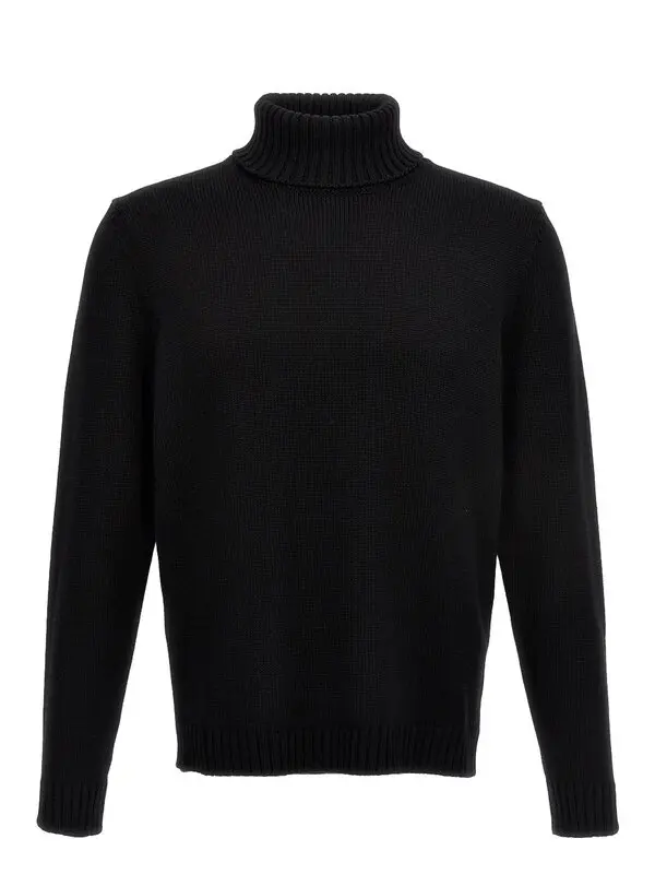 ZANONE Turtle-neck Virgin Wool Sweater - Black