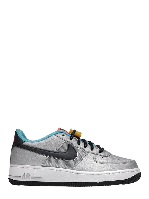 Nike Air Force 1 Low Sky Pack Sneakers - Metallic Silver/hyper Crimson/speed Yellow