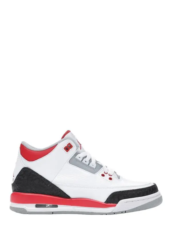 JORDAN 3 Retro Sneakers - White/fire Red/silver