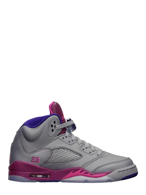 JORDAN 5 Retro Sneakers - Cement Grey/pink Foil/raspberry Red