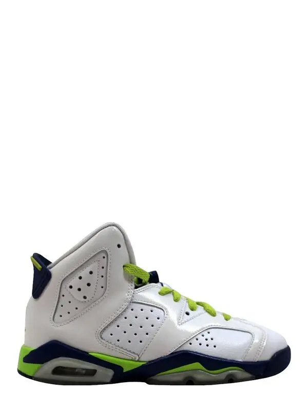 JORDAN 6 Retro Sneakers - White/frc Grn/dp Royal Bl