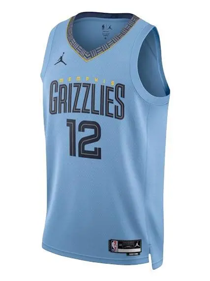JORDAN Ja Morant Memphis Grizzlies Statement Edition Drifit Swingman Jersey - Light Blue/dark Blue