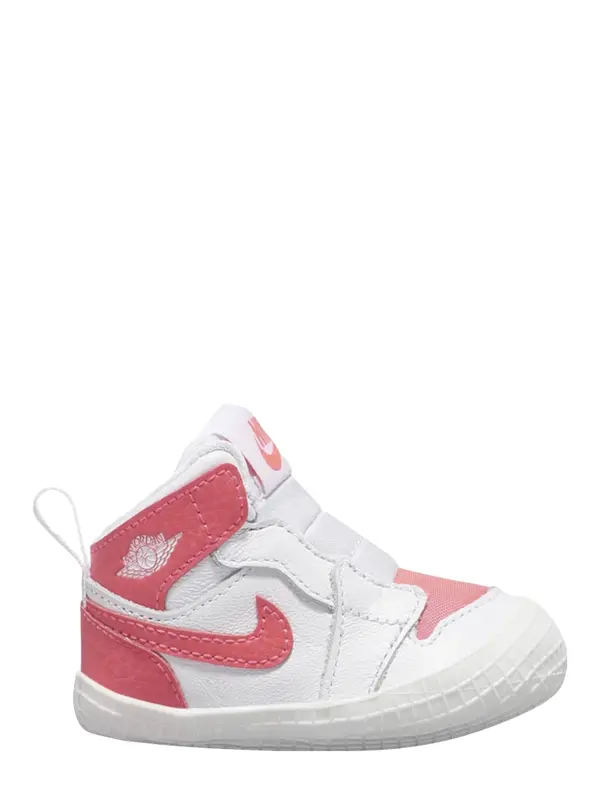JORDAN 1 Retro Crib Booties - White/racer Pink