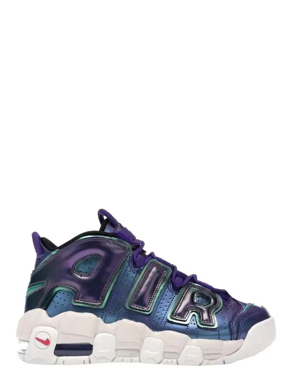 Nike More Uptempo Iridescent Sneakers - Court Purple/rush Pink/neptune Green