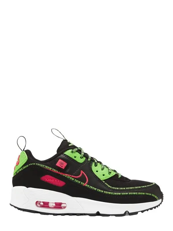 Nike Air Max 90 Se Worldwide Pack Sneakers - Black/flash Crimson/green Strike