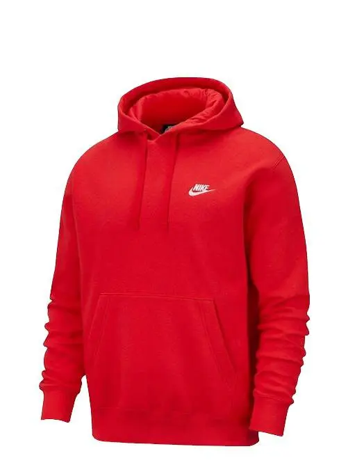 Nike Sportswear Club Fleece Pullover Hoodie - Burgundy/white