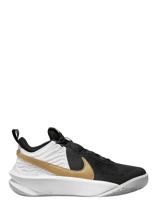 Nike Team Hustle D 10 Metallic Gold Sneakers - Black/white/photon Dust