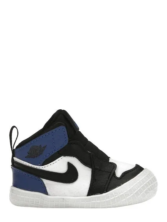 JORDAN 1 Crib Bootie Fragment - Black/white/varsity Royal