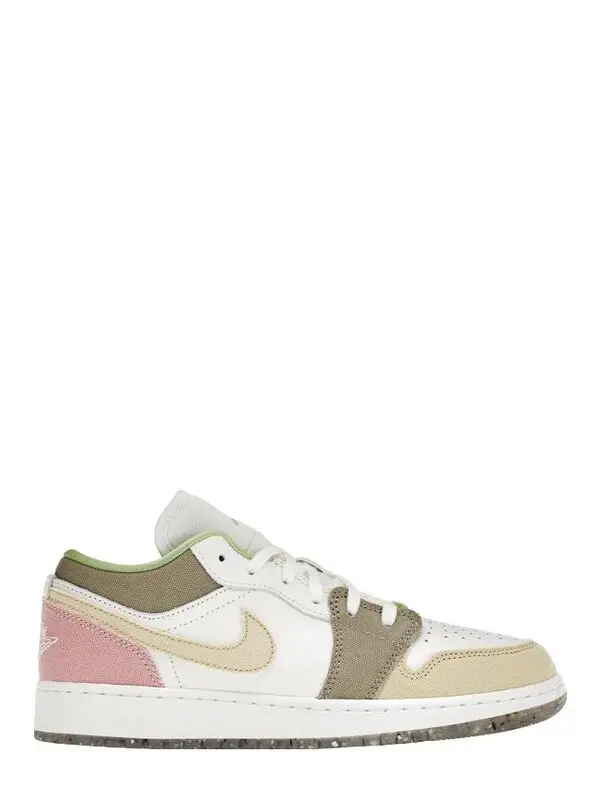 JORDAN 1 Low Pastel Grind Sneakers - White/vivid Green