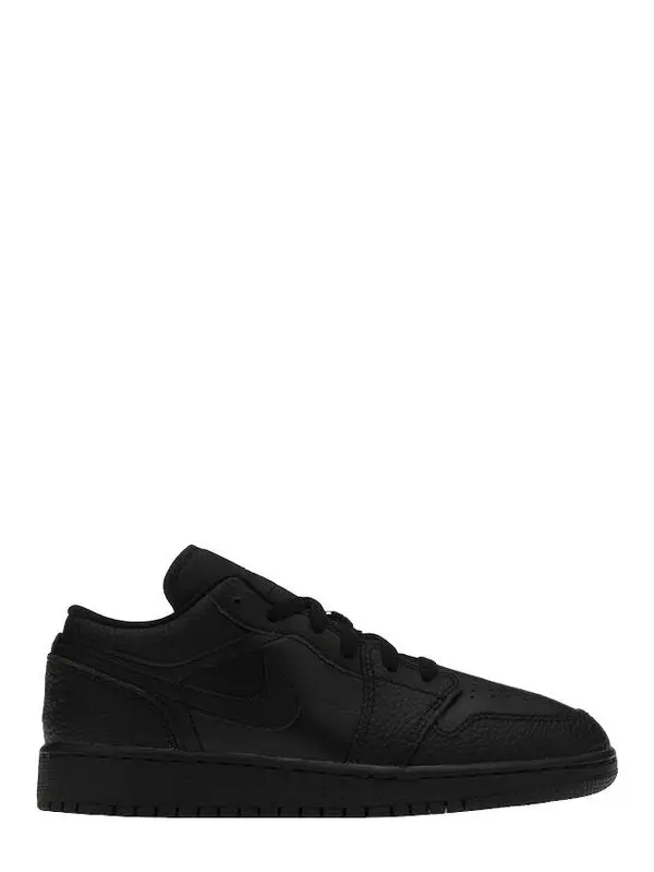 JORDAN 1 Low Tumbled Leather Sneakers - Black