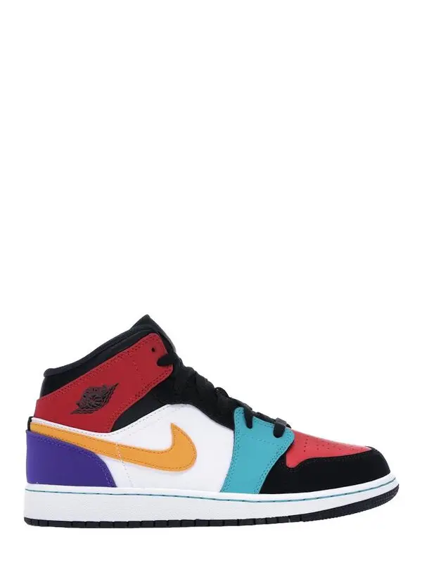 JORDAN 1 Mid Bred Multi Color Gs - White/university Red/black