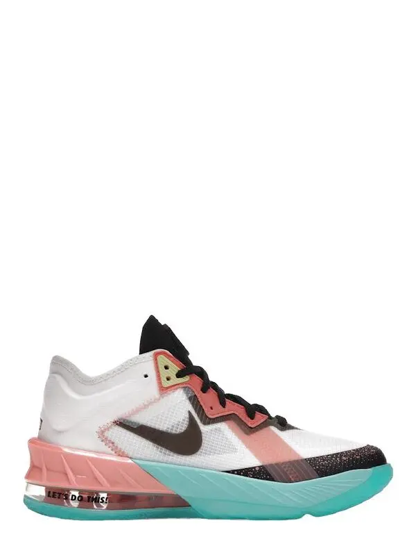 Nike Lebron 18 Low Space Jam Sneakers - Summit White/dynamic Turquoise/crimson Bliss