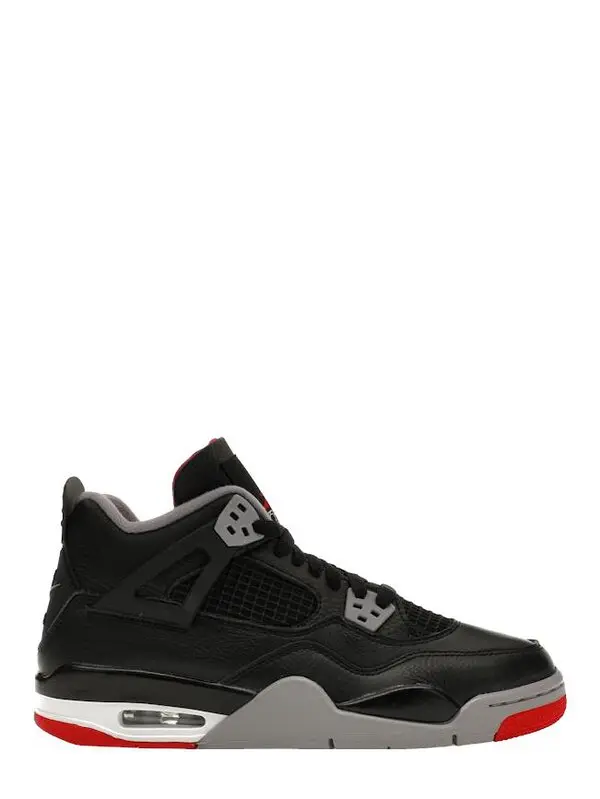 JORDAN 4 Retro Bred Reimagined Gs - Black/cement Grey/varsity Red