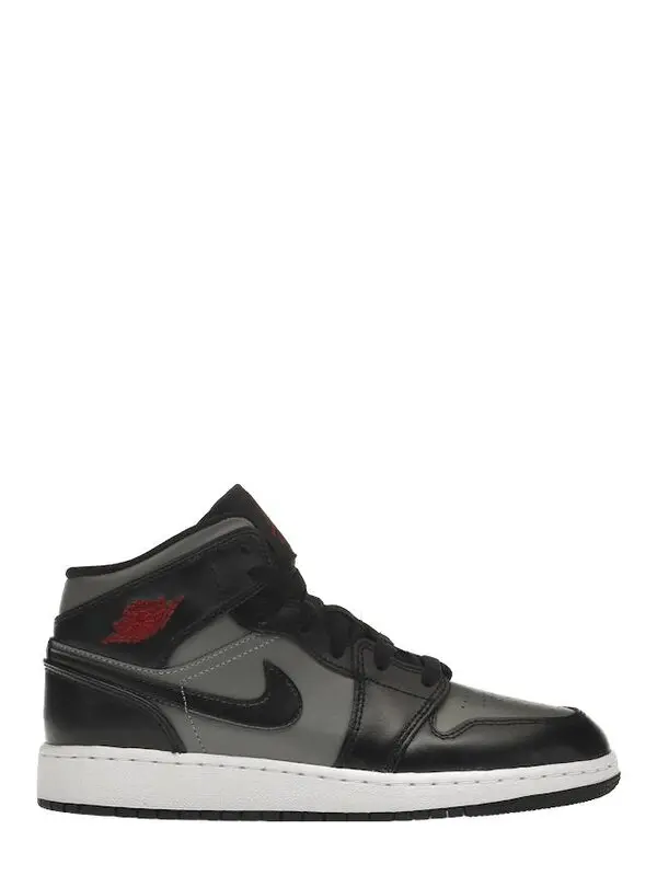 JORDAN 1 Mid Sneakers - Black/gym Red/particle Grey
