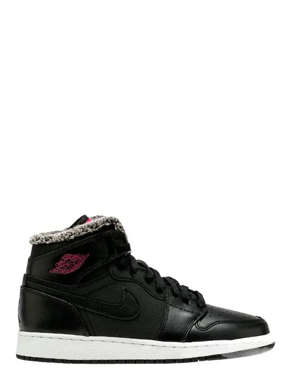 JORDAN 1 Retro High Fleece Sneakers - Black/deadly Pink/white