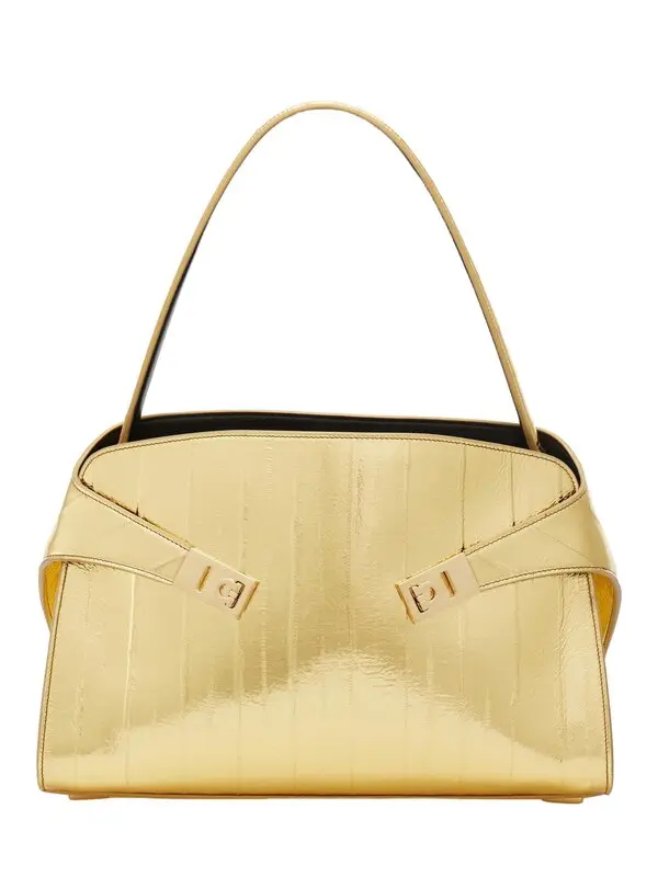 FERRAGAMO Hug Soft Shoulder Bag - Gold
