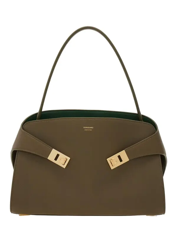 FERRAGAMO Hug Soft Shoulder Bag - Green