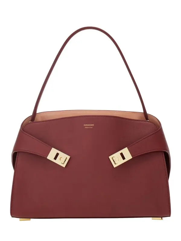 FERRAGAMO Hug Soft Shoulder Bag - Red