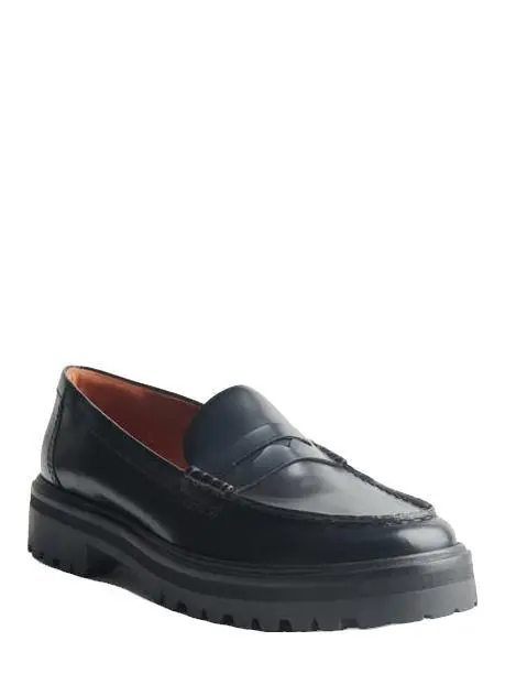 REFORMATION Agathea Platform Penny Loafer - Black