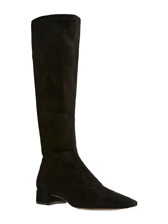 REFORMATION Raven Knee High Boots - Black Suede
