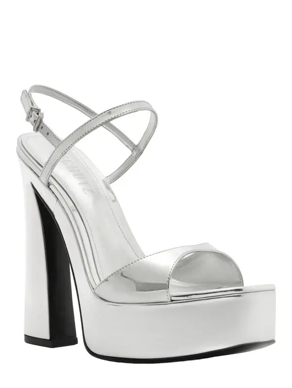 Schutz Arlene Platform Sandal - Silver