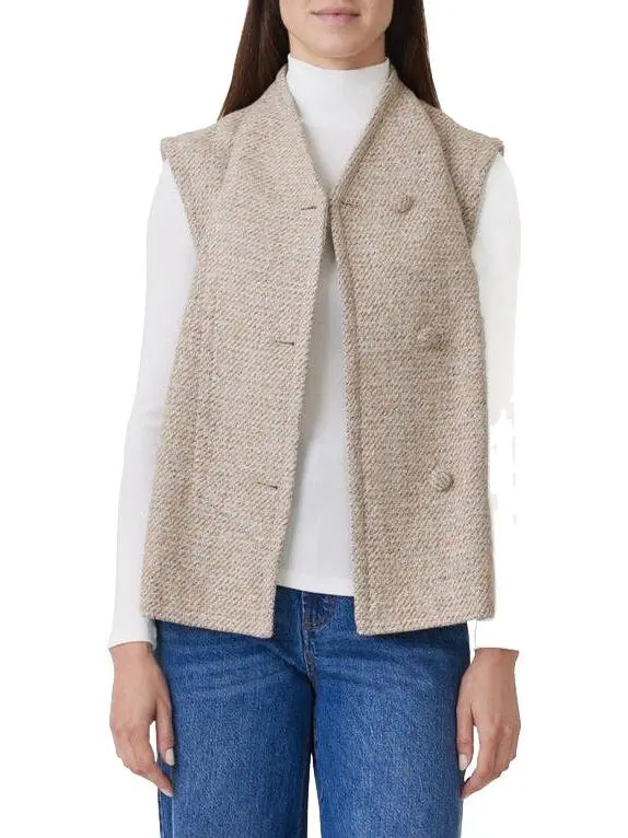 Habitual Brushed Twill Vest - Oatmeal