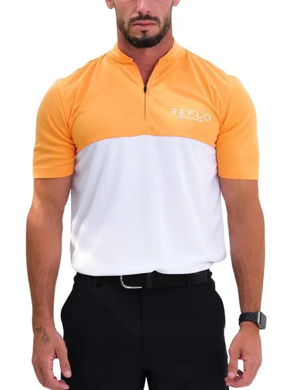REFLO Modern Zip Performance Polo - White