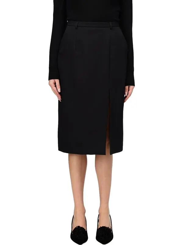 Dolce & Gabbana Pencil Skirt With Slit - Black