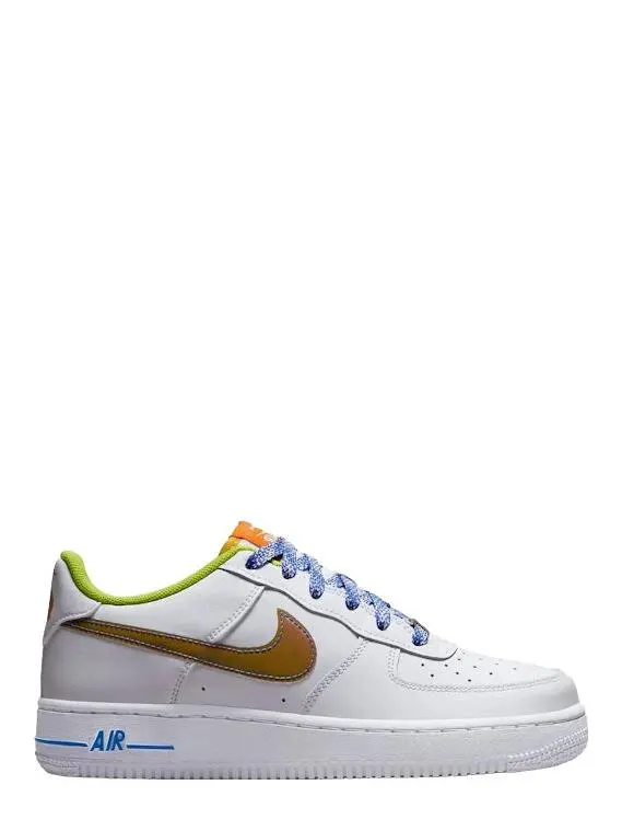Nike Air Force 1 Low-top Sneakers - White/medium Blue/magma Orange