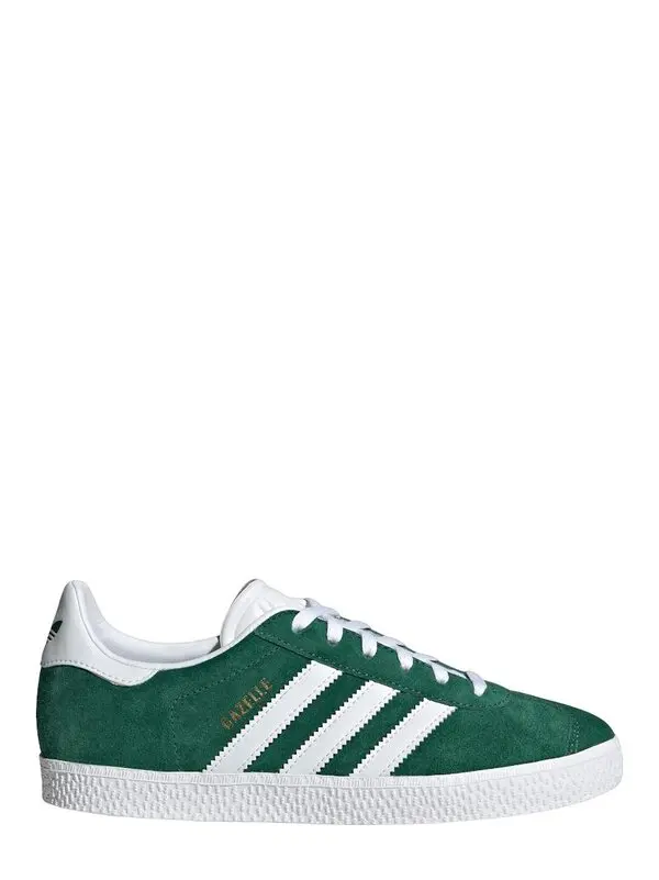 Adidas Gazelle Lace Up Sneakers - Dark Green/cloud White