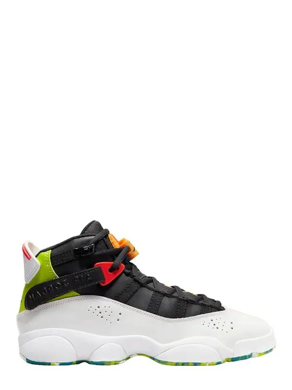 JORDAN 6 Rings - White/black/neon Green