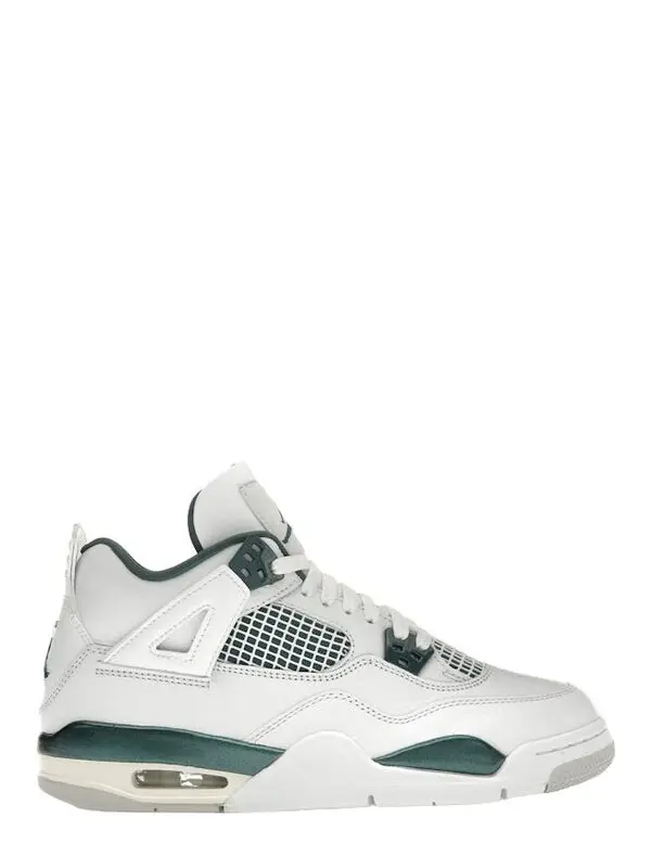 JORDAN 4 Retro Basketball Shoe - White/oxidized Green
