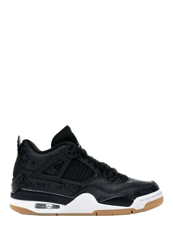 JORDAN 4 Retro Laser Sneakers - Black/white/gum Light Brown