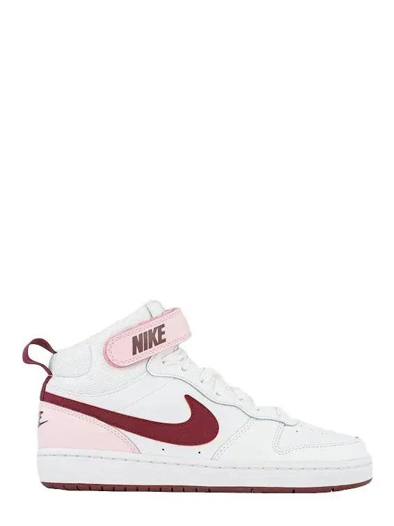 Nike Court Borough Mid 2 Sneakers - White/dark Beetroot/pink Foam
