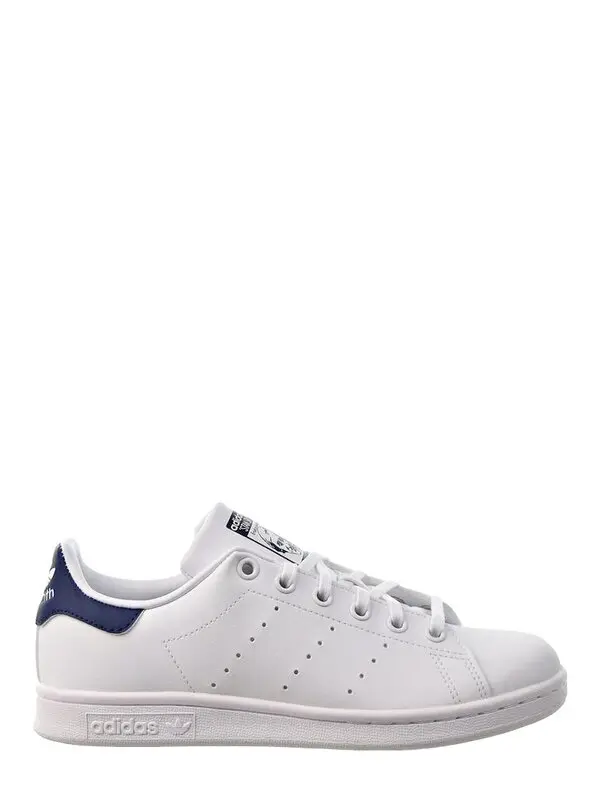 Adidas Stan Smith Lace Up Sneakers - Cloud White/dark Blue