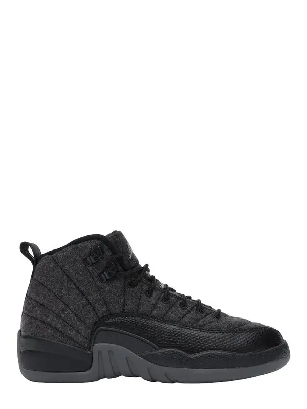 JORDAN 12 Retro Wool Sneakers - Dark Grey/metallic Silver/black