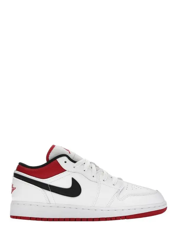 JORDAN 1 Low Sneakers - White/gym Red/black