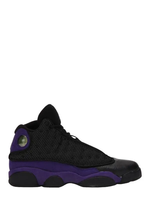 JORDAN 13 Retro Gradeschool Sneaker - Black/court Purple/white