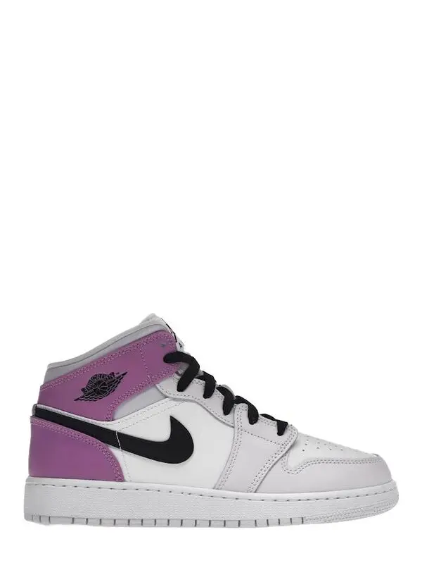 JORDAN 1 Mid Sneakers - Barely Grape/white/rush Fuchsia