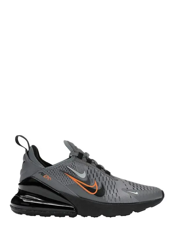 Nike Air Max 270 Swoosh Sneakers - Smoke Grey/black/bright Mandarin