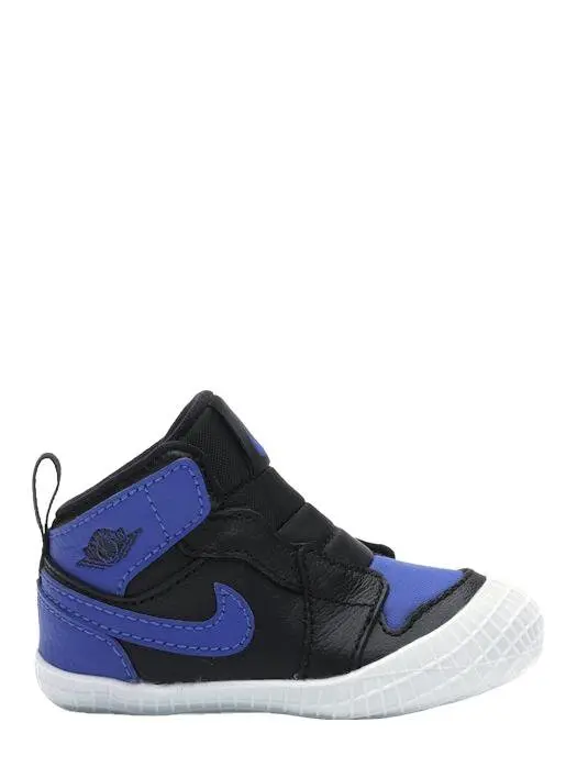 JORDAN 1 Crib Bootie - Black/varsity Royal/white