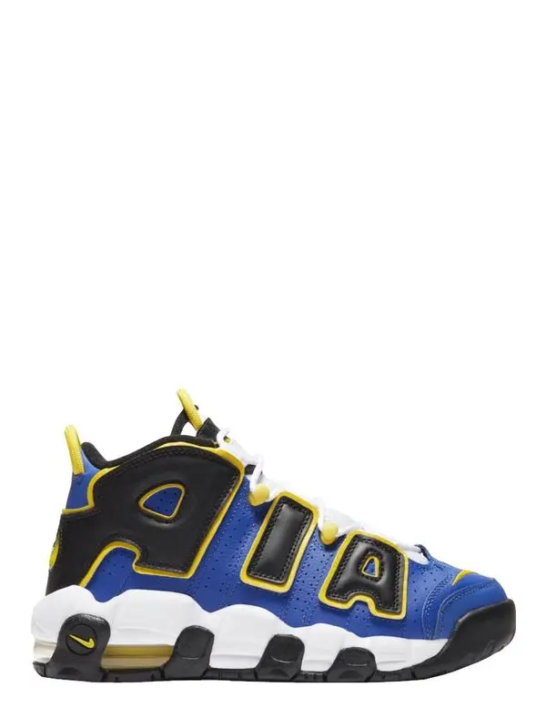 Nike Air More Uptempo Peace Love And Basketball Sneakers - Game Royal/speed Yellow/black