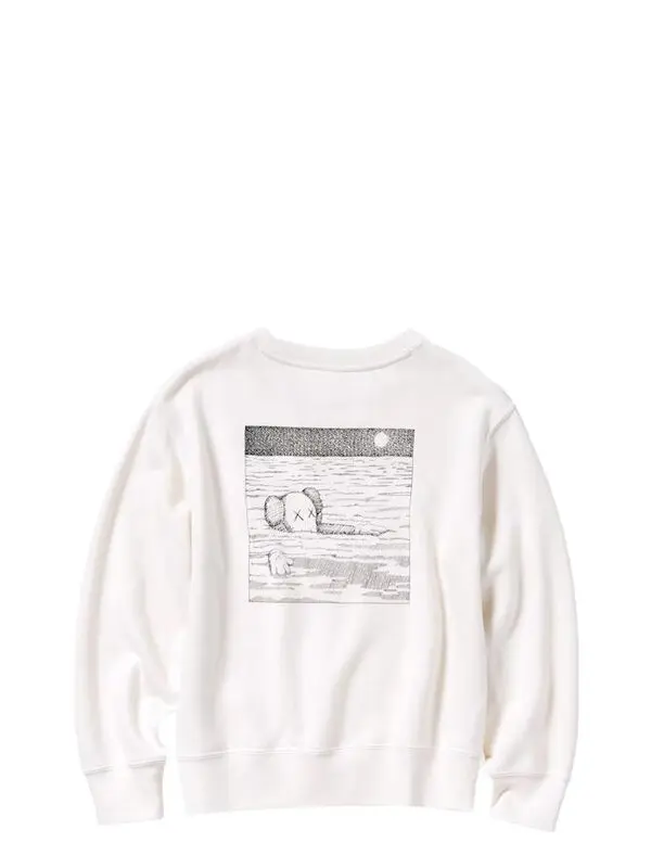 KAWS X Uniqlo Youth Longsleeve Sweatshirt - Off White