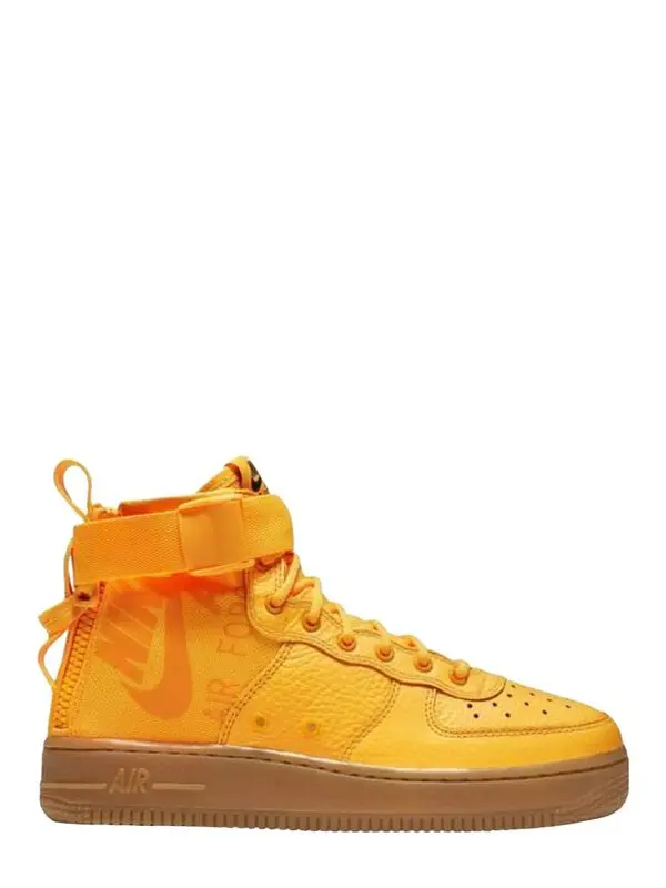 Nike Sf Air Force 1 Mid Odell Beckham Jr Sneakers - Laser Orange/gum Medium Brown