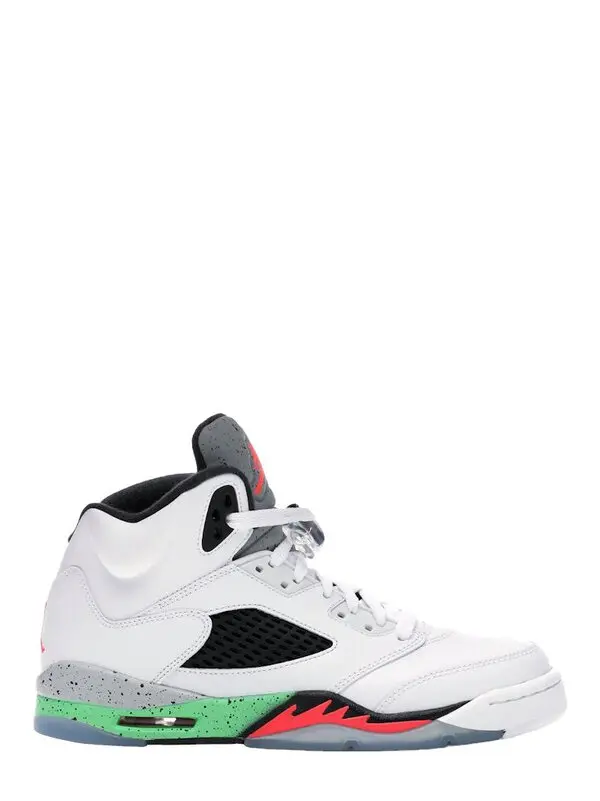 JORDAN 5 Retro - White/infrared 23/light Poison Green