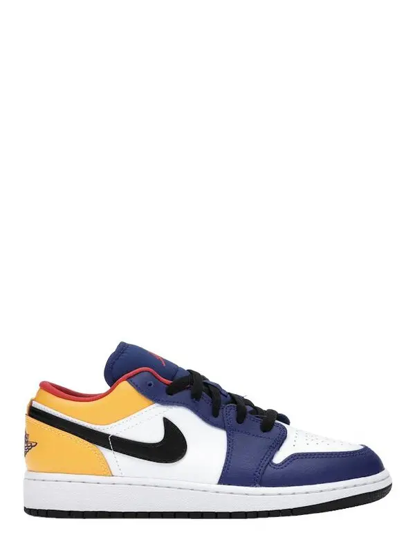 JORDAN 1 Low Royal Yellow Gs - White/track Red/deep Royal Blue